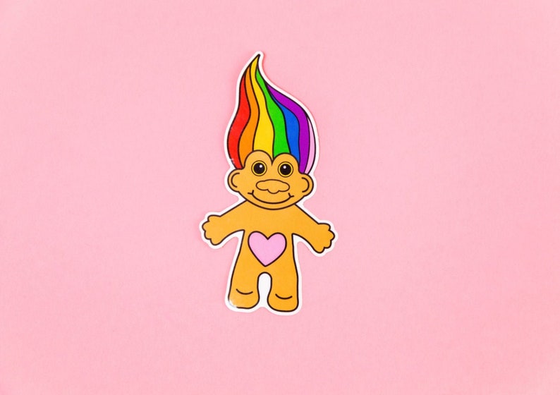 Rainbow Troll 90s 5 Sticker - Etsy