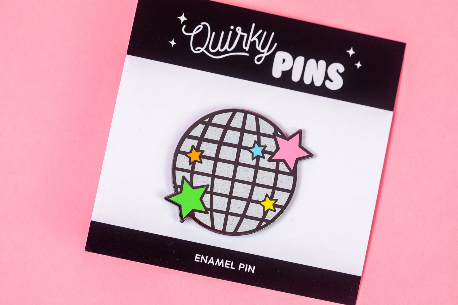Glitter Disco Ball Enamel Pin - Etsy