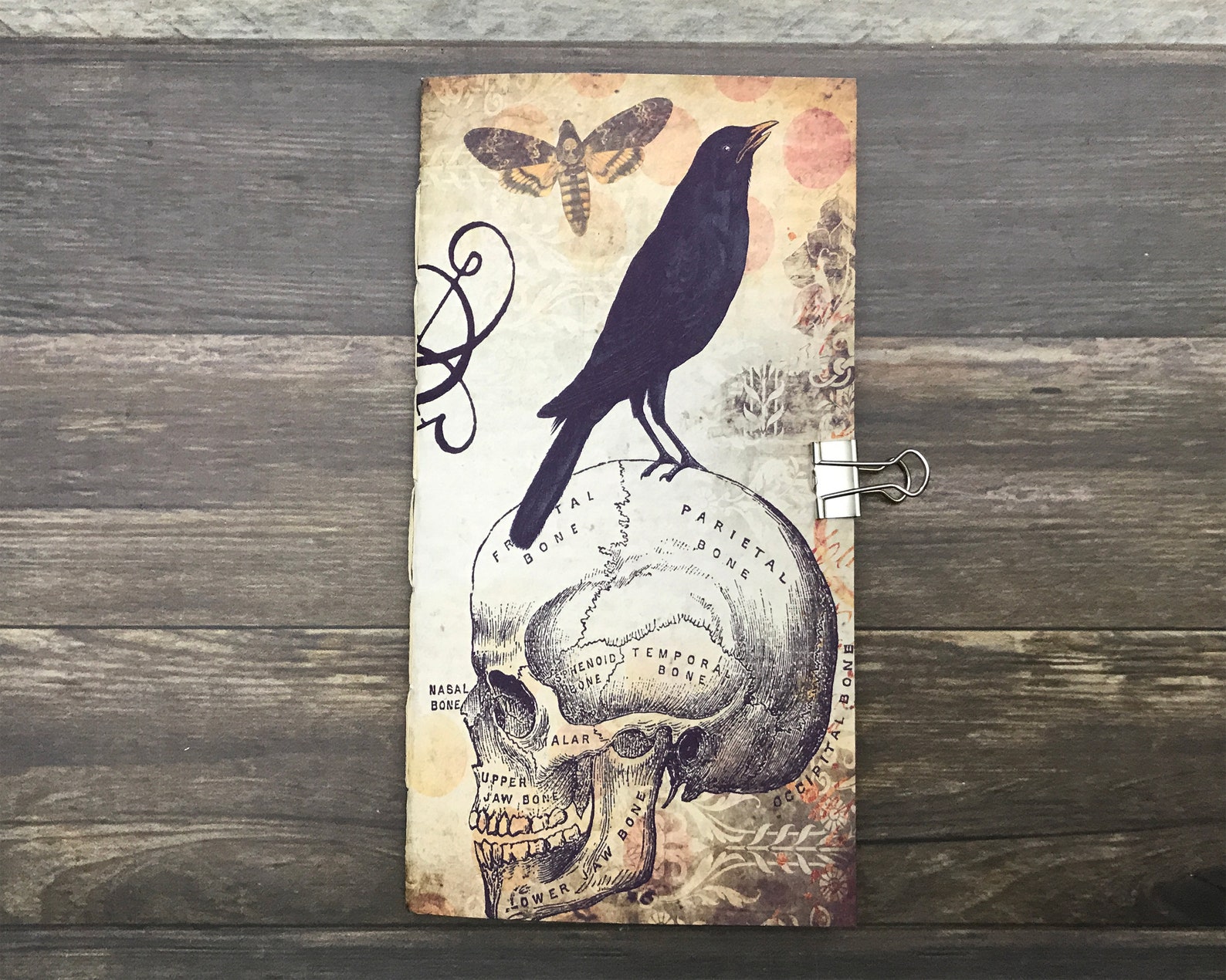 Vintage Raven Travelers Notebook Insert Midori Insert TN | Etsy