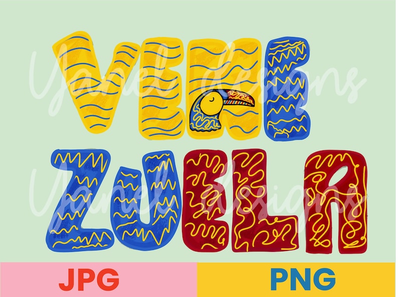Venezuela Art Design: PNG, JPG Files | Fun Art - Etsy