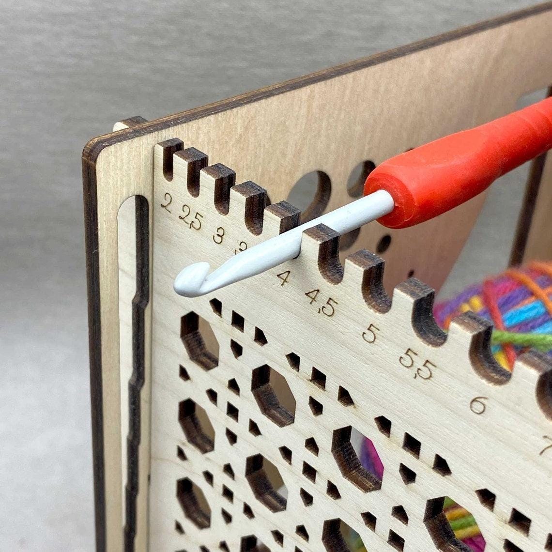 Box for Crochet Tools and to Hold the Ball of Yarn. Knitting Crochet ...