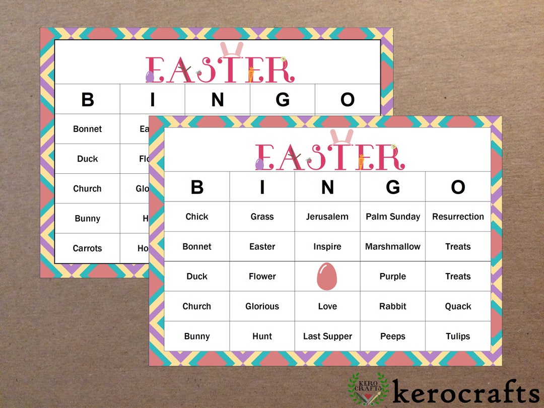 PRINTED BINGO CARD Set - Etsy