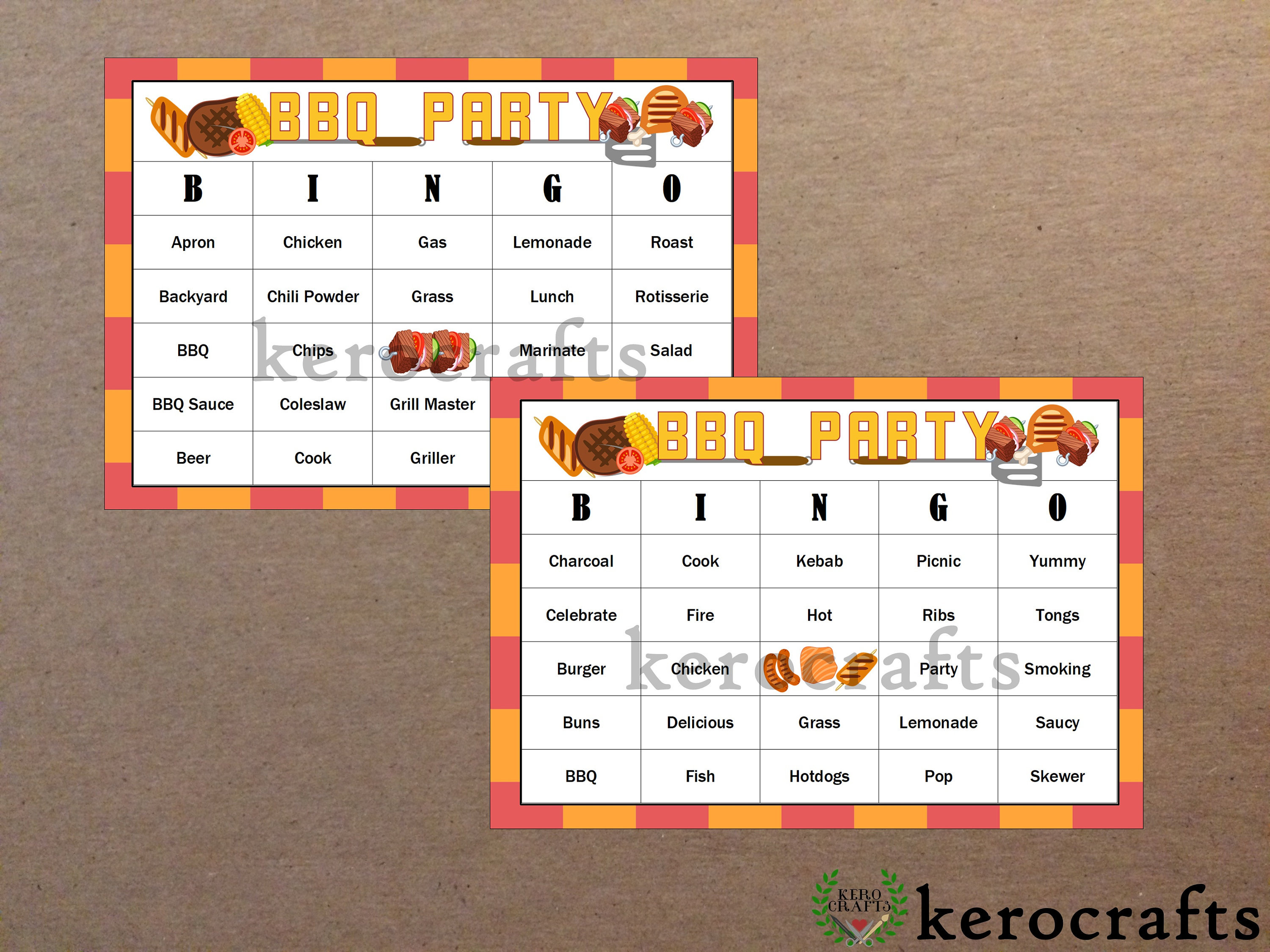 BBQ PARTY BINGO - 40 Cards - Etsy