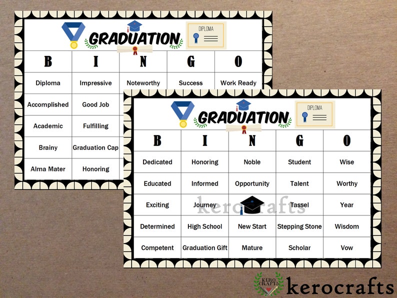 GRADUATION BINGO - 40 CARDS - Etsy