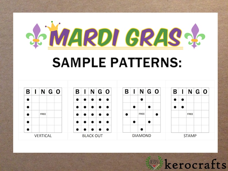MARDI GRAS BINGO - 40 Cards - Etsy