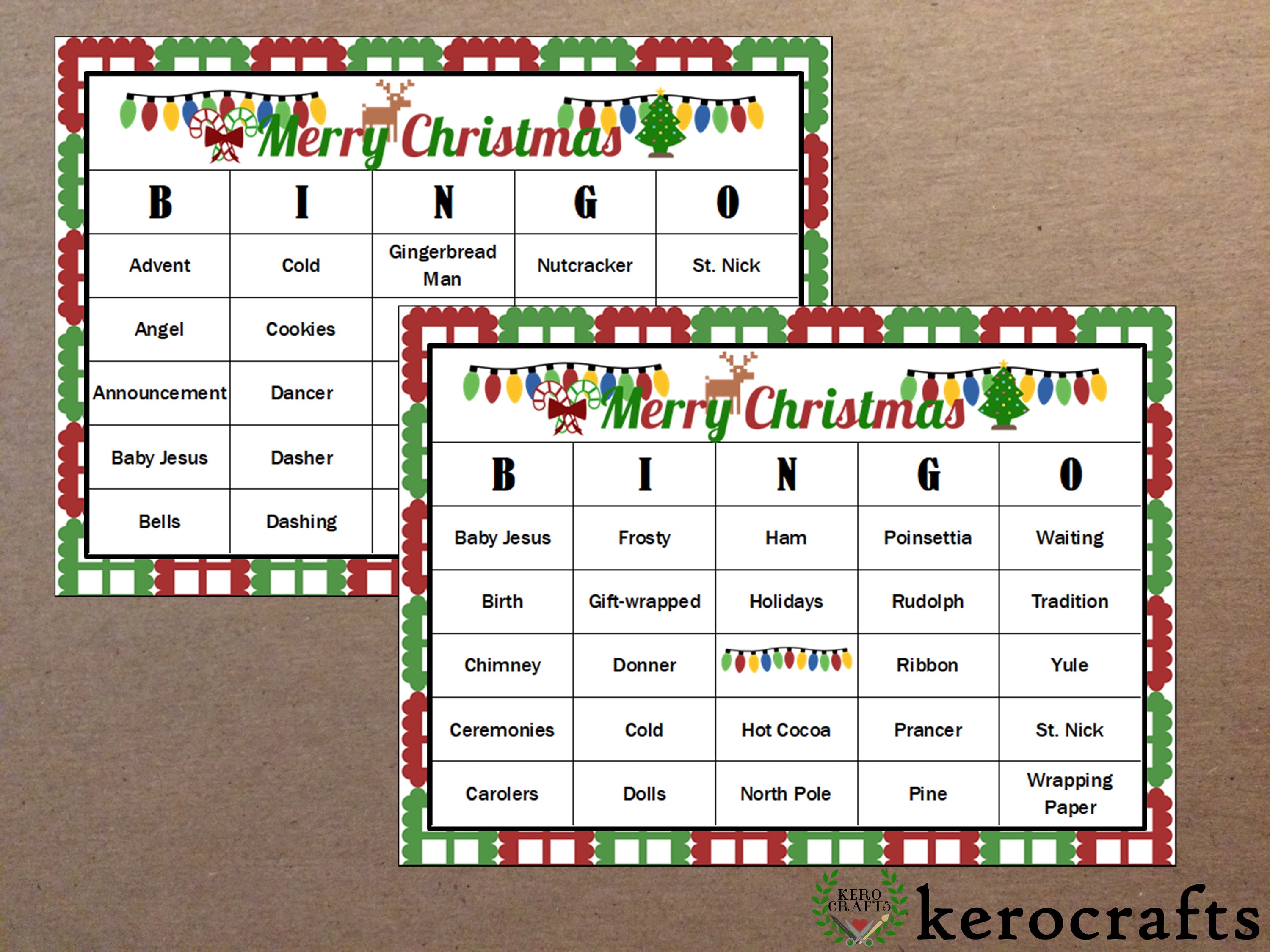 CHRISTMAS BINGO - 40 CARDS - Etsy