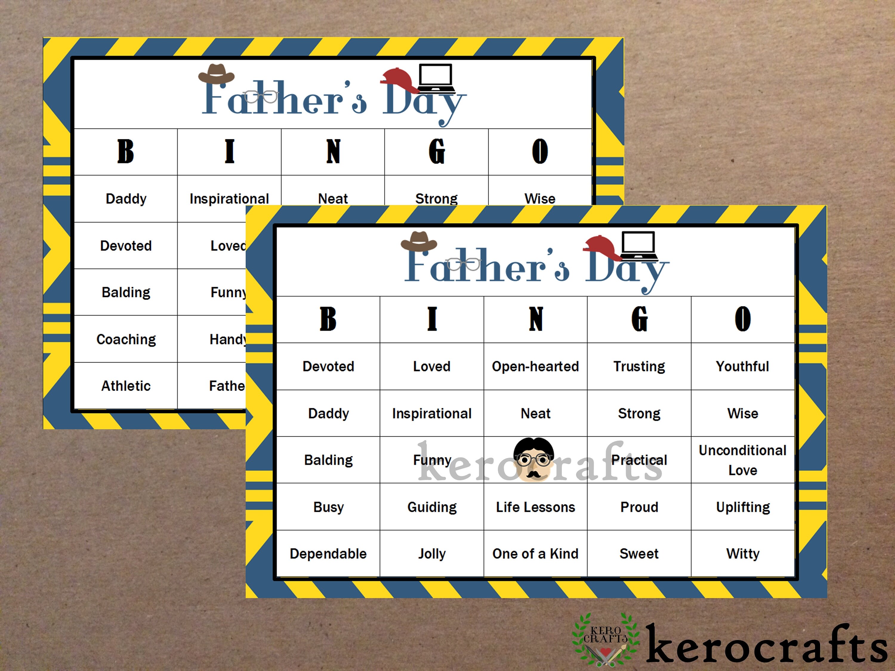 FATHER'S DAY BINGO - 40 Cards - Etsy