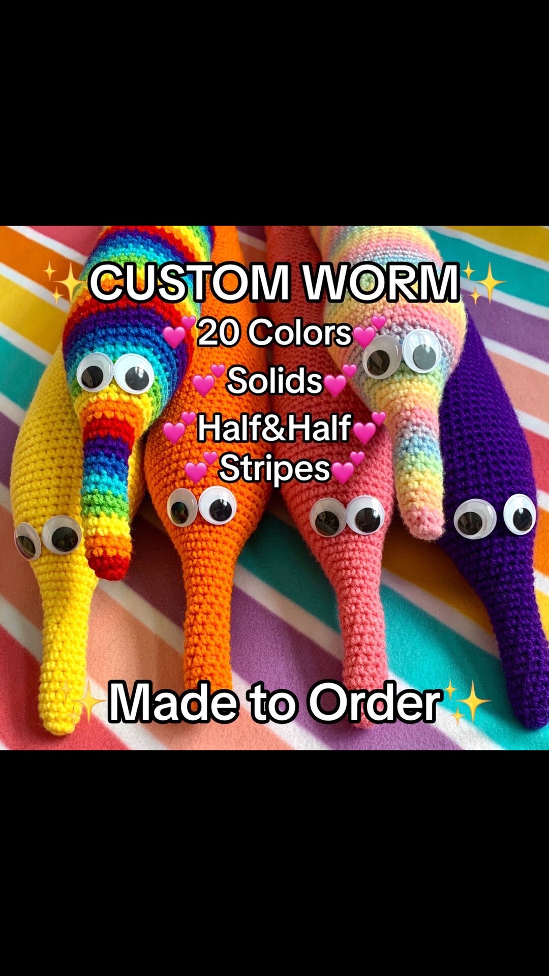 CUSTOM Worm-on-a-string Plush - Etsy