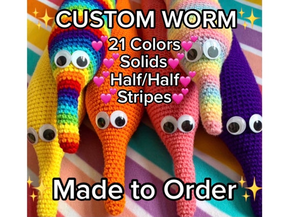 CUSTOM Worm-on-a-string Plush - Etsy