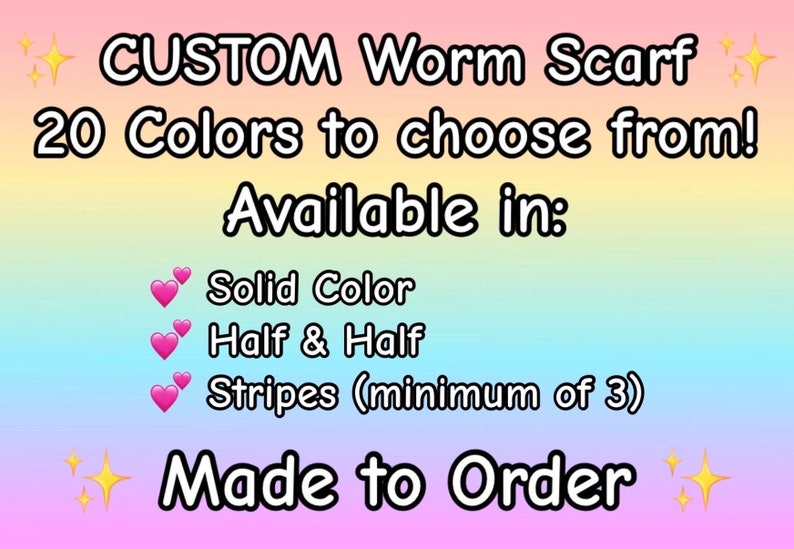 CUSTOM Worm-on-a-string Scarf - Etsy