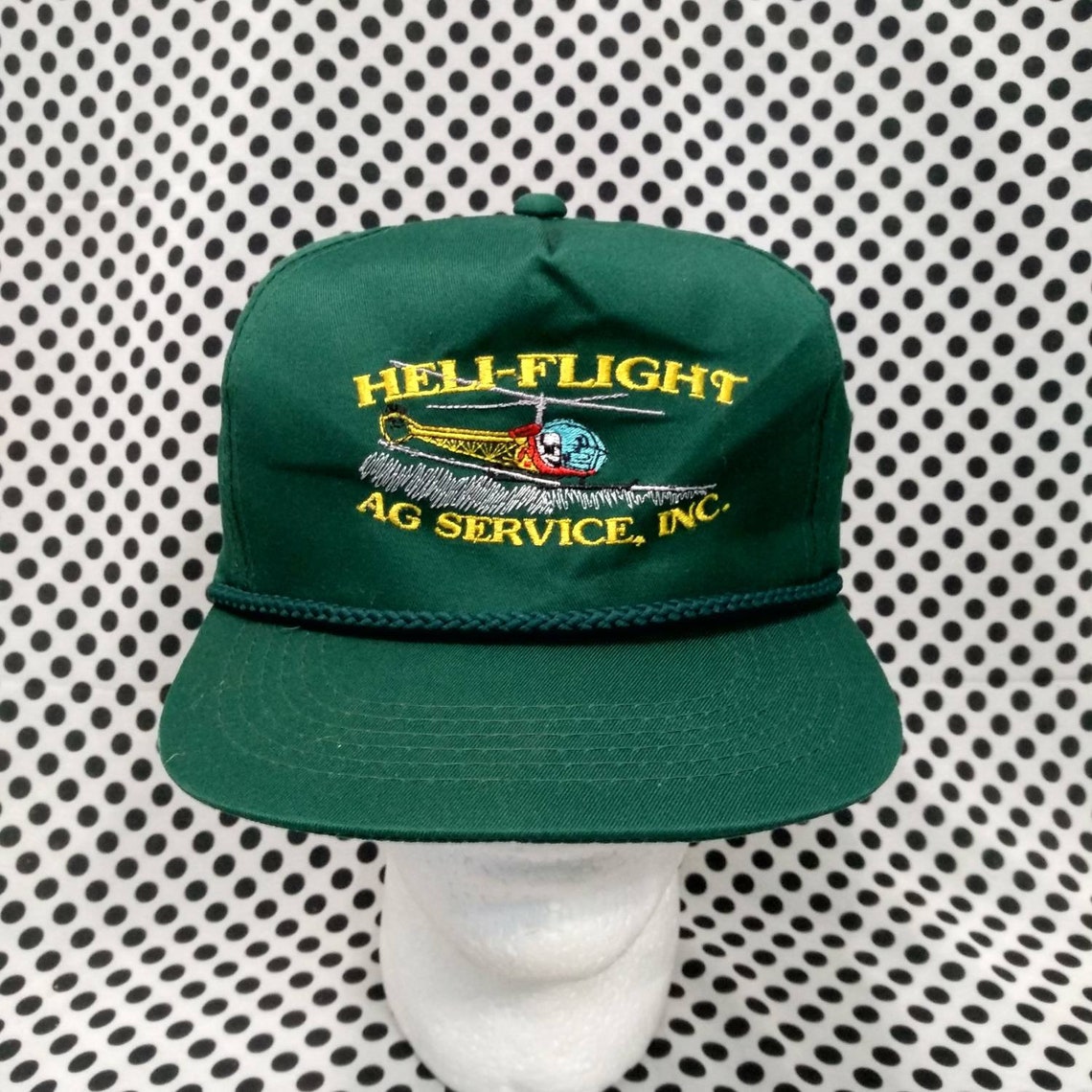Vintage HELI-FLIGHT Cap Hat Spell Out Big Logo Cap Ag | Etsy