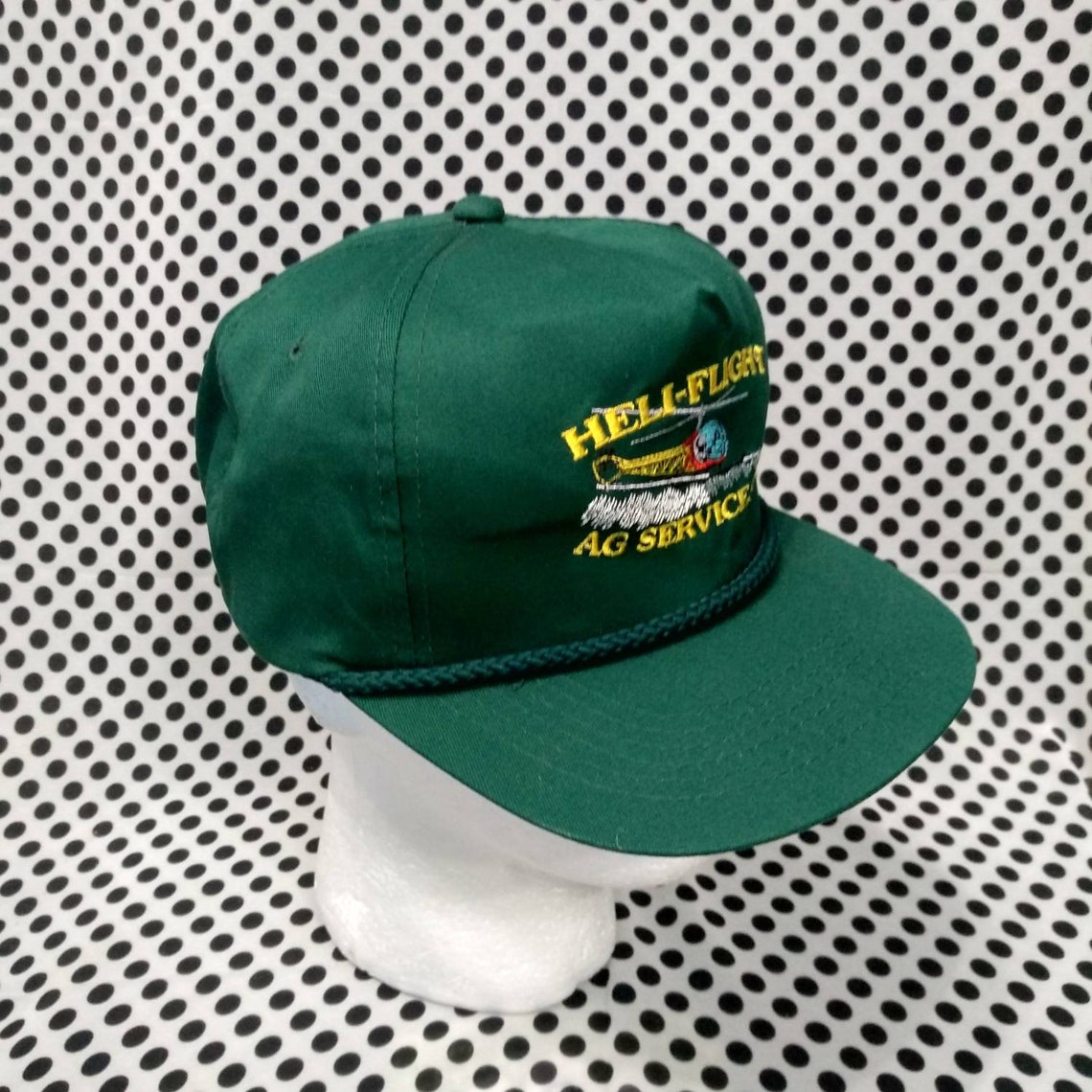 Vintage HELI-FLIGHT Cap Hat Spell Out Big Logo Cap Ag | Etsy