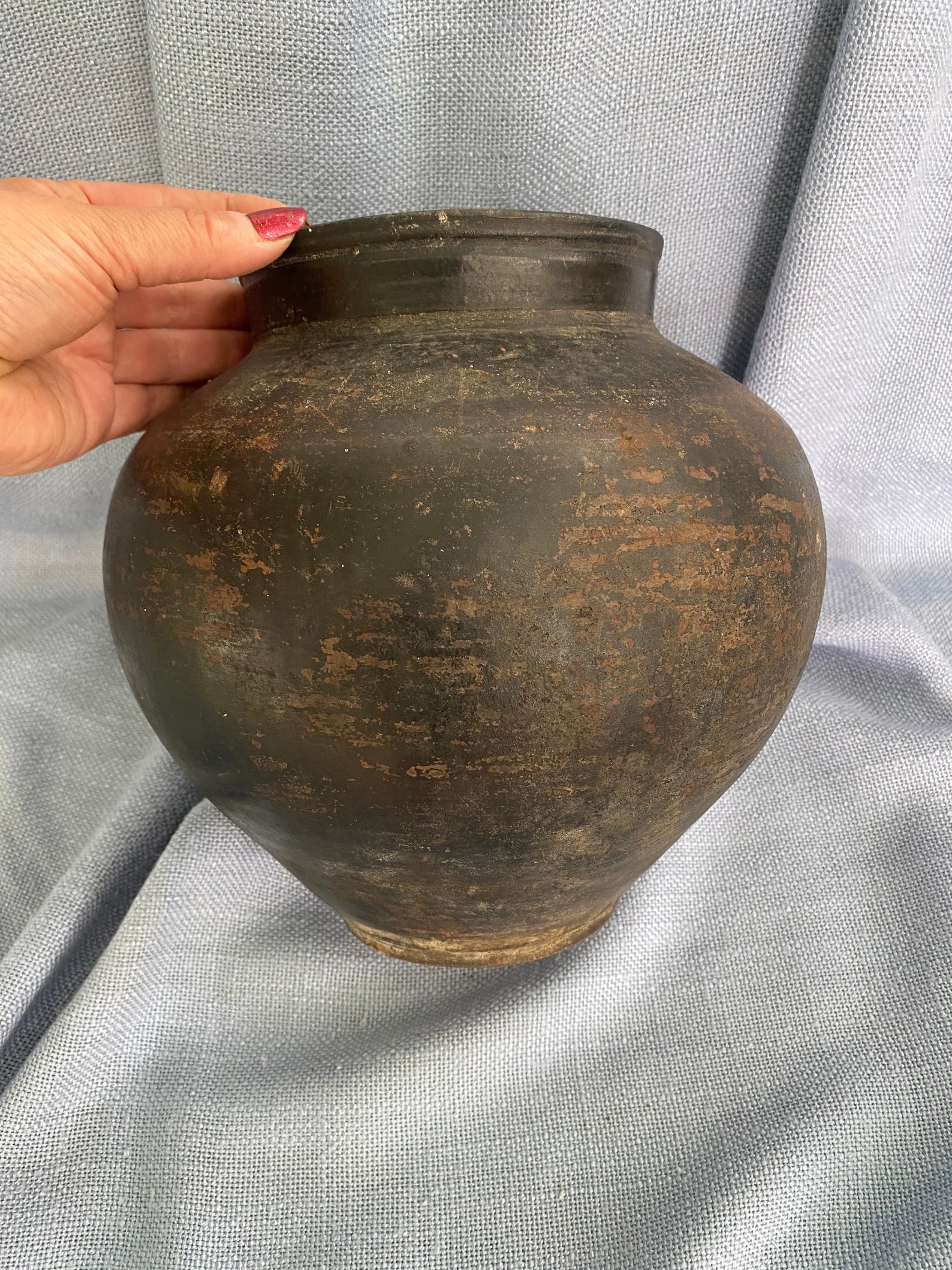 Primitive clay pottery primitive pot Rustic ceramic bowl | Etsy