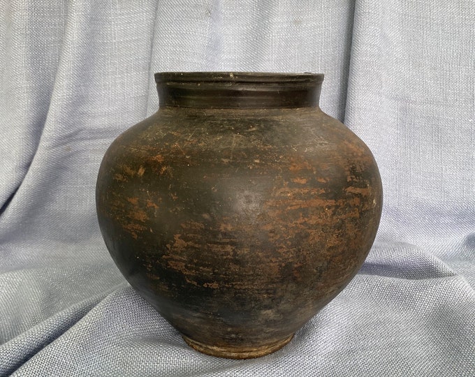 Primitive Clay Pottery, Primitive Pot, Rustic Ceramic Bowl, Traditional ...