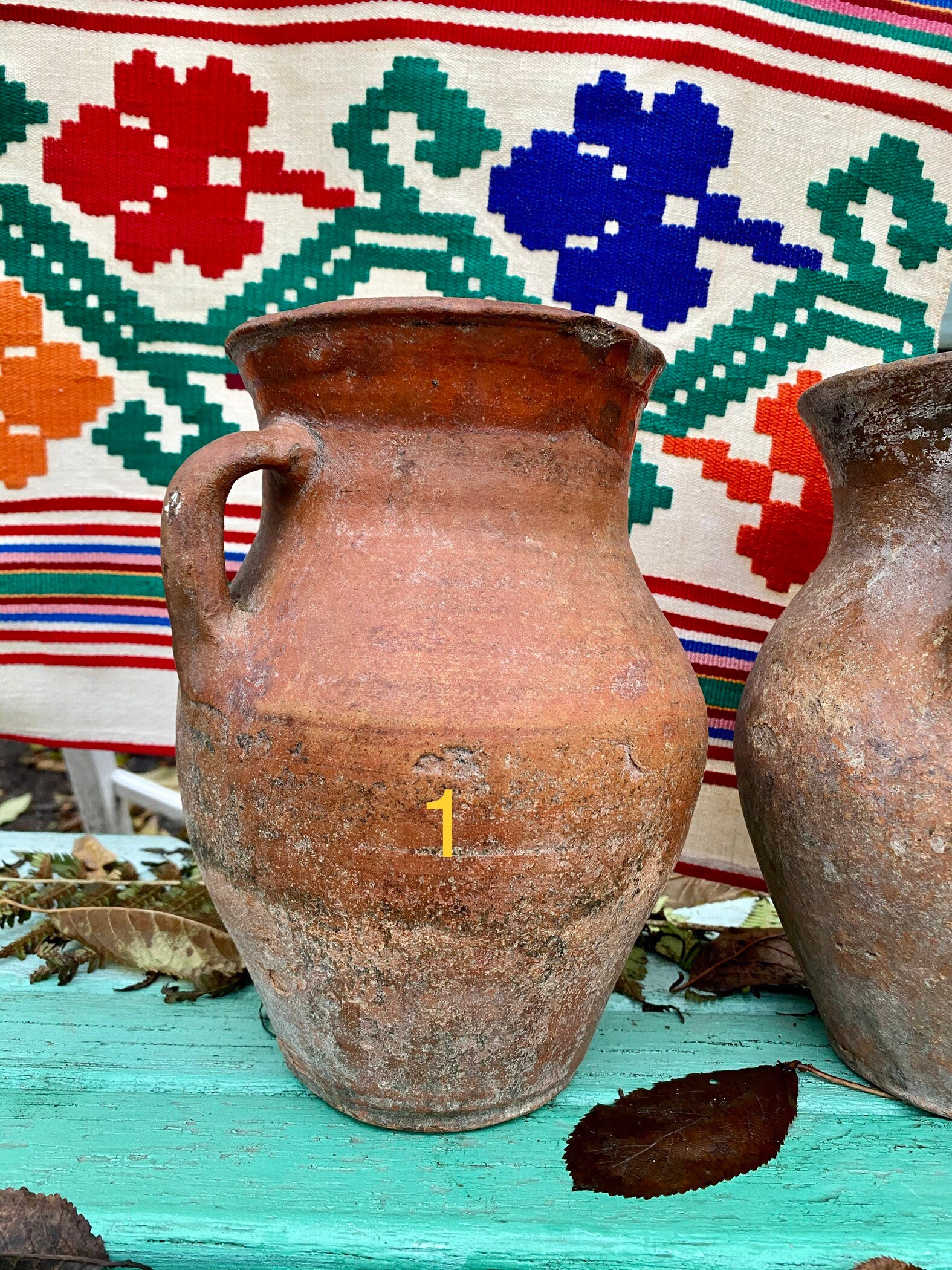 Old clay pots Rare primitive pottery vases Vintage style | Etsy