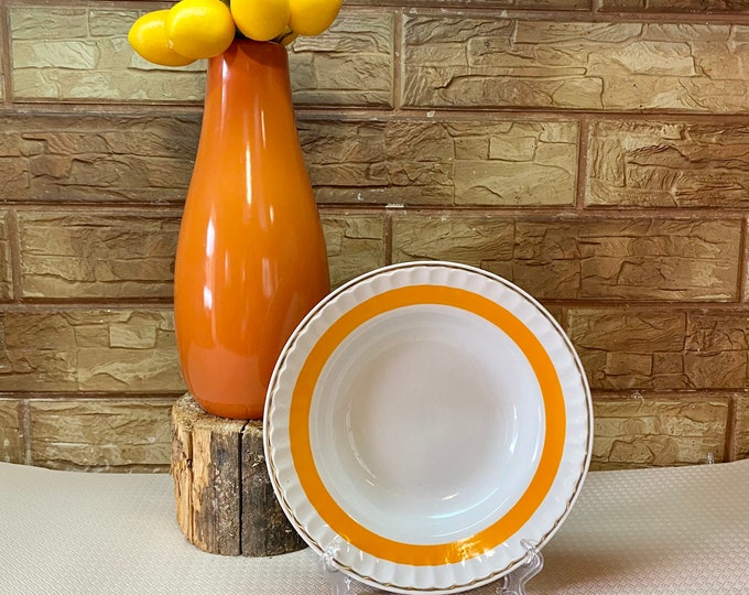 Vintage Oranges Plates and Bowls Art Deco Plates Vintage Set of 7 Art ...
