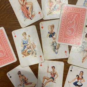 Vintage Pin up Girls Playing Cards, Deck of 56 Cards, Pin up Collectible, Made in GDR Retro ...