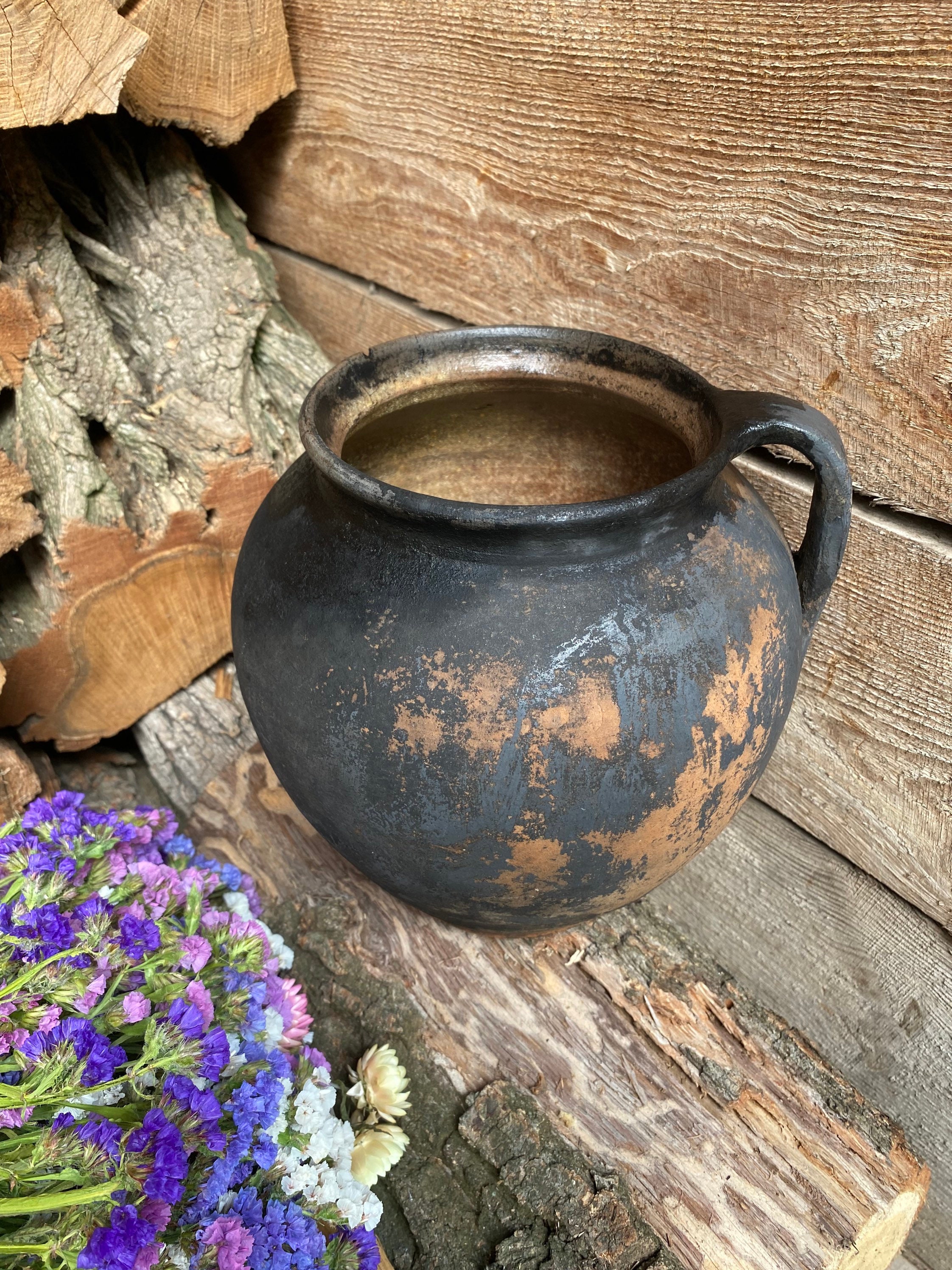 Rare Pottery Vase Vintage Style Jug Farm House Rustic Decor - Etsy