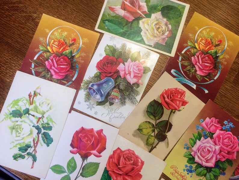 Retro Roses Postcards Vintage Postcards Vintage Roses Postcards Times ...