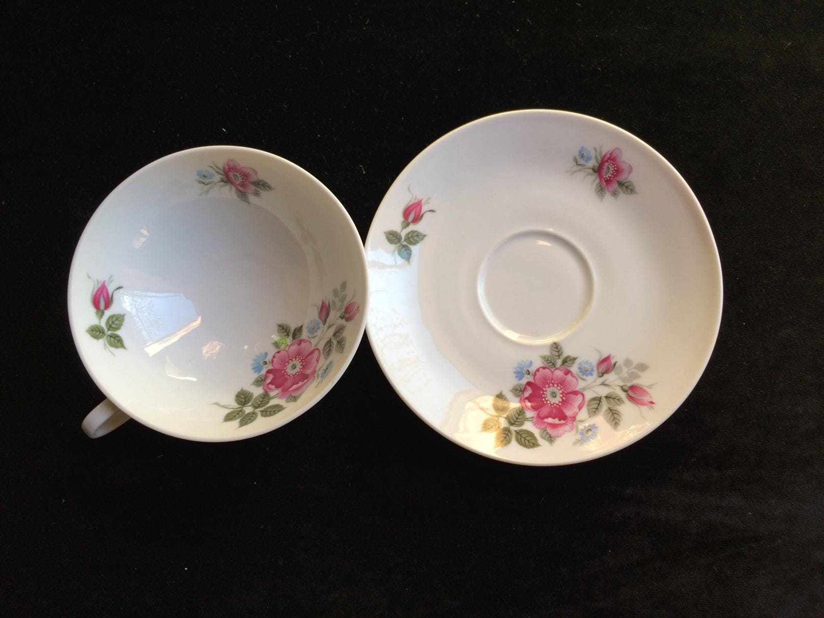 White Porcelain Tea Set Delicate Tea Cup Utensils of - Etsy