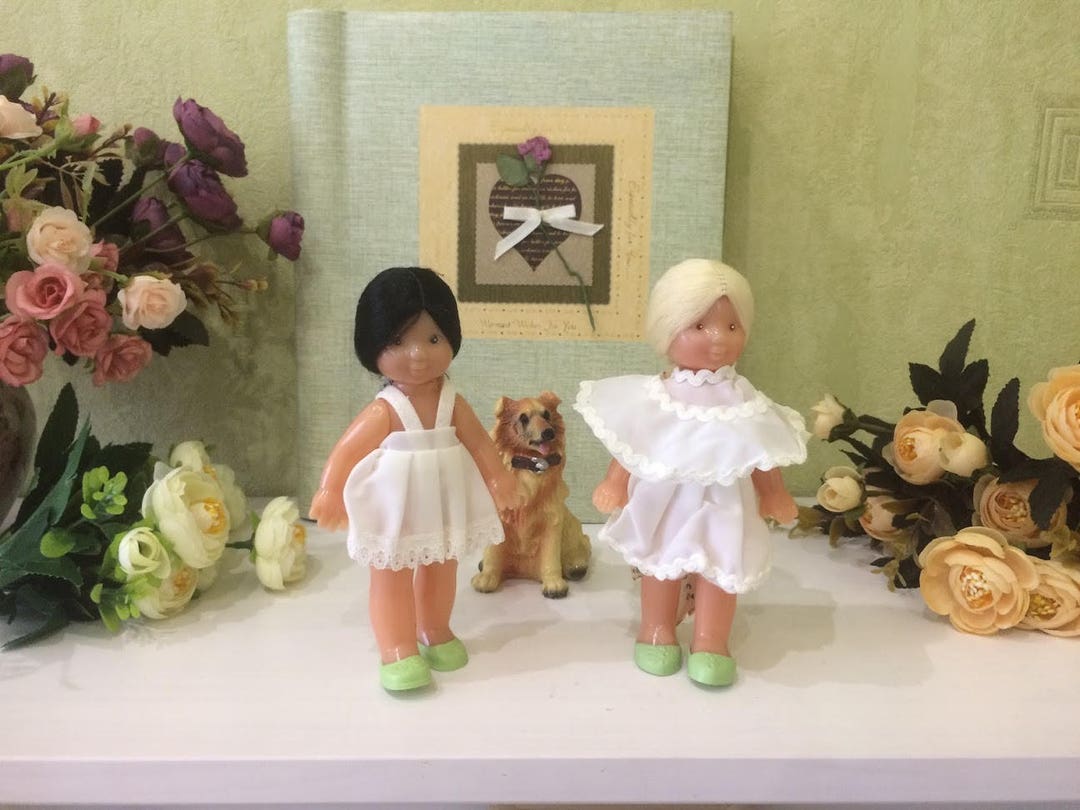 Two Collectible Retro Plastic Dolls, Girls Toys, Vintage Country Dolls ...
