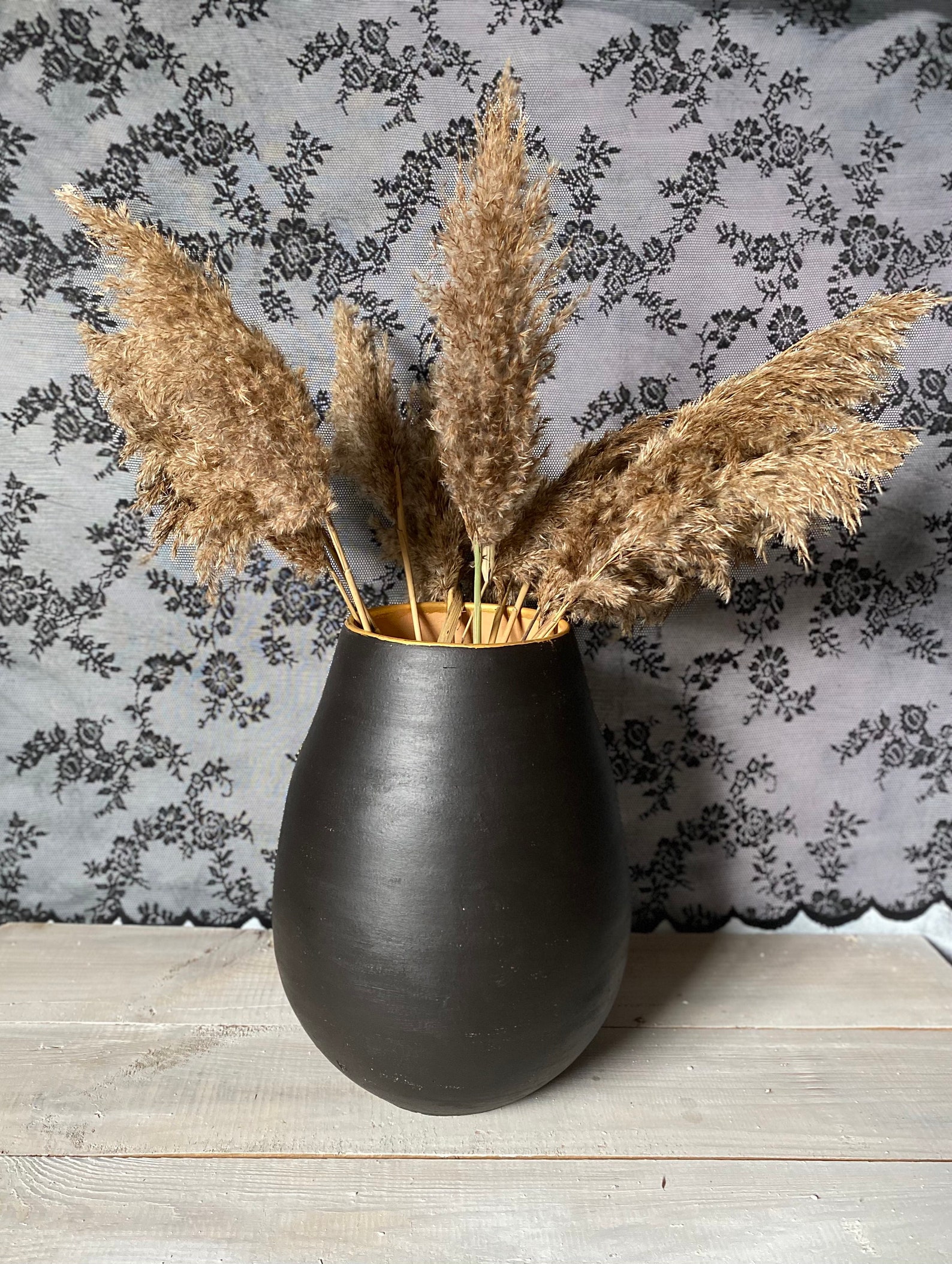 Big black matte Crock Pot Primitive Stoneware antique | Etsy