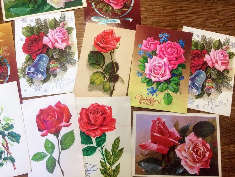 Retro Roses Postcards Vintage Postcards Vintage Roses Postcards Times ...