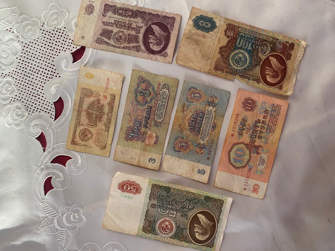 1961 USSR Banknotes Set, Rubles Collection, Lenin, Soviet Paper Money ...