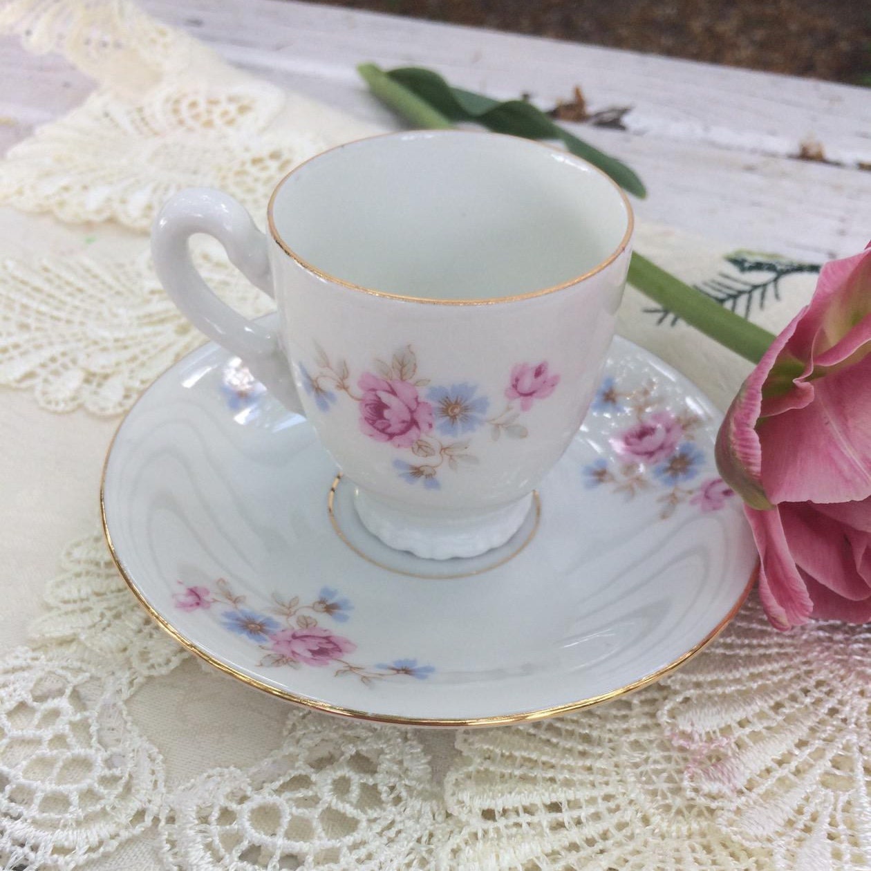White Porcelain Tea Set Elegant Vintage Set Fine Porcelain Utensils of ...