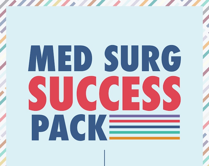 Med Surg Nursing School Study Guides - PDF - Etsy