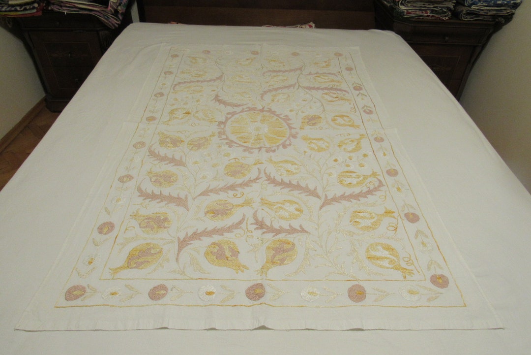 Wall Hanging Suzani,hand Made Table Cover,silk Embroidery Covers ...
