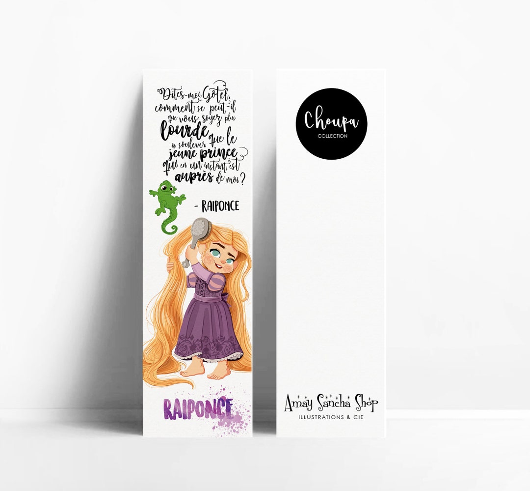 Rapunzel Bookmark, Printed in France on Quality Paper: Pre-order - Etsy