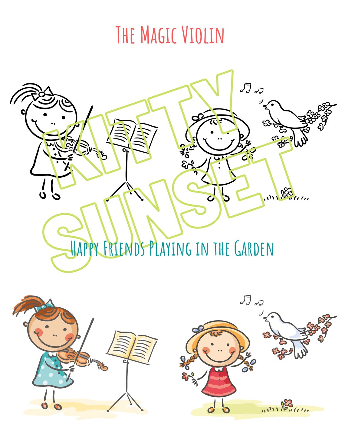 Violin Coloring Book for Children * Printable * Instant Download ...