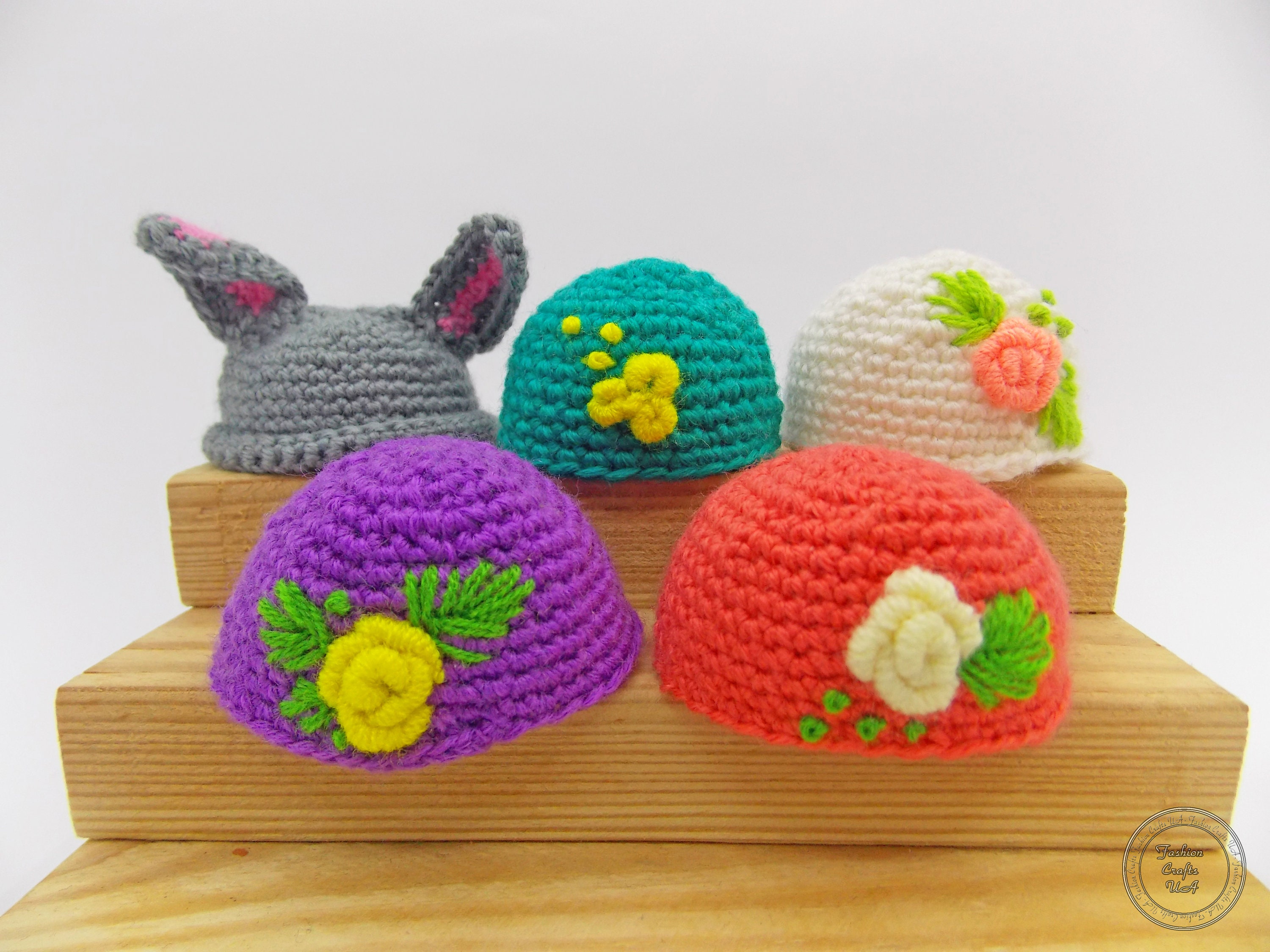 Easter Hats for Eggs, Easter Decor, Crochet Egg Decoration, Funny Gift ...