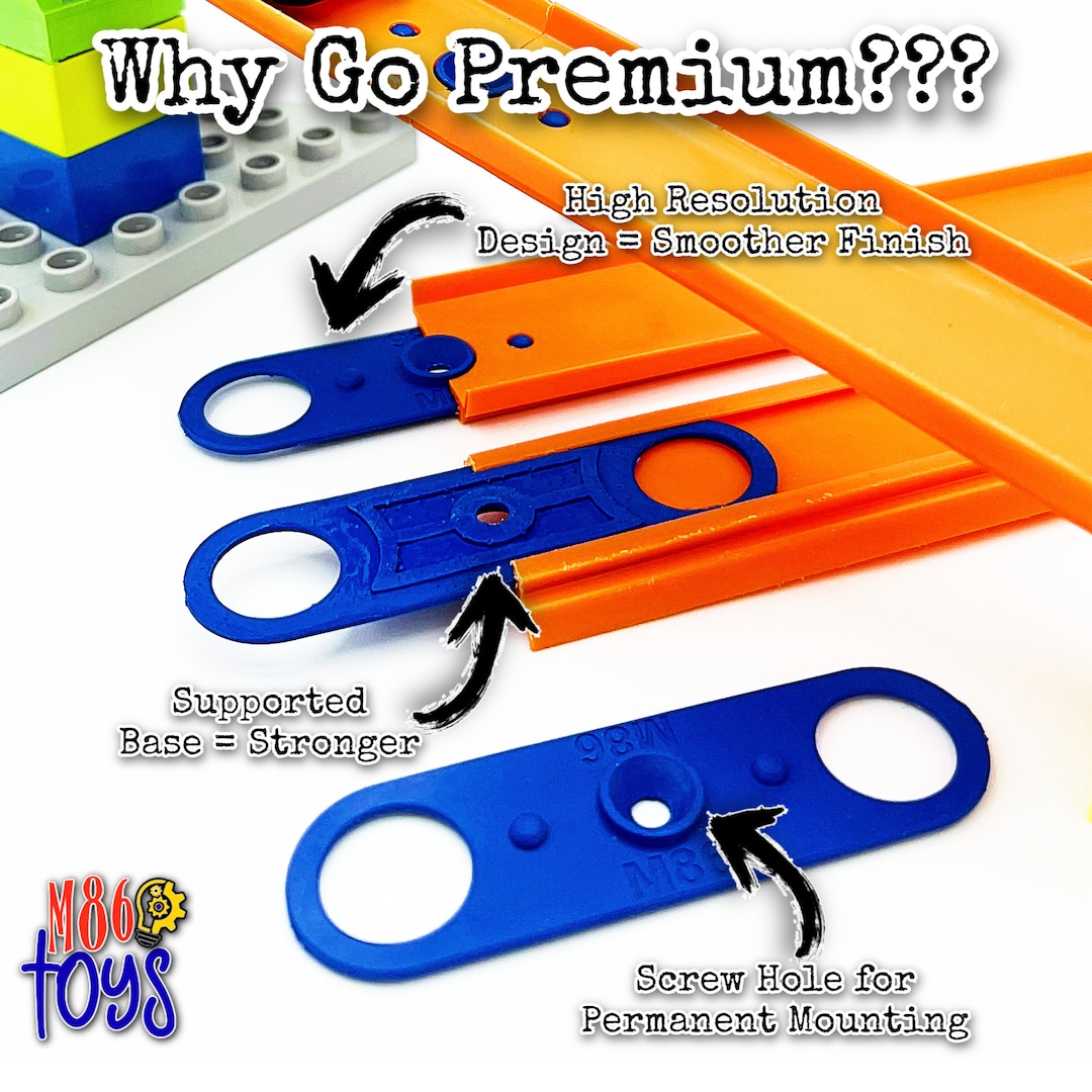 Easy Connect Premium Track Joiners 8 Pack Hot Wheels Track Compatible ...