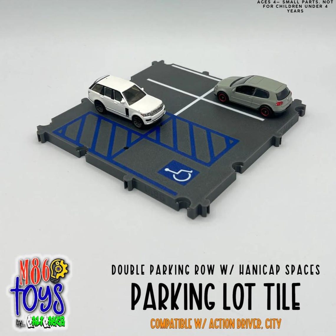 Interlocking Parking Lot Tile – for Diecast Cars, Action Driver & City ...