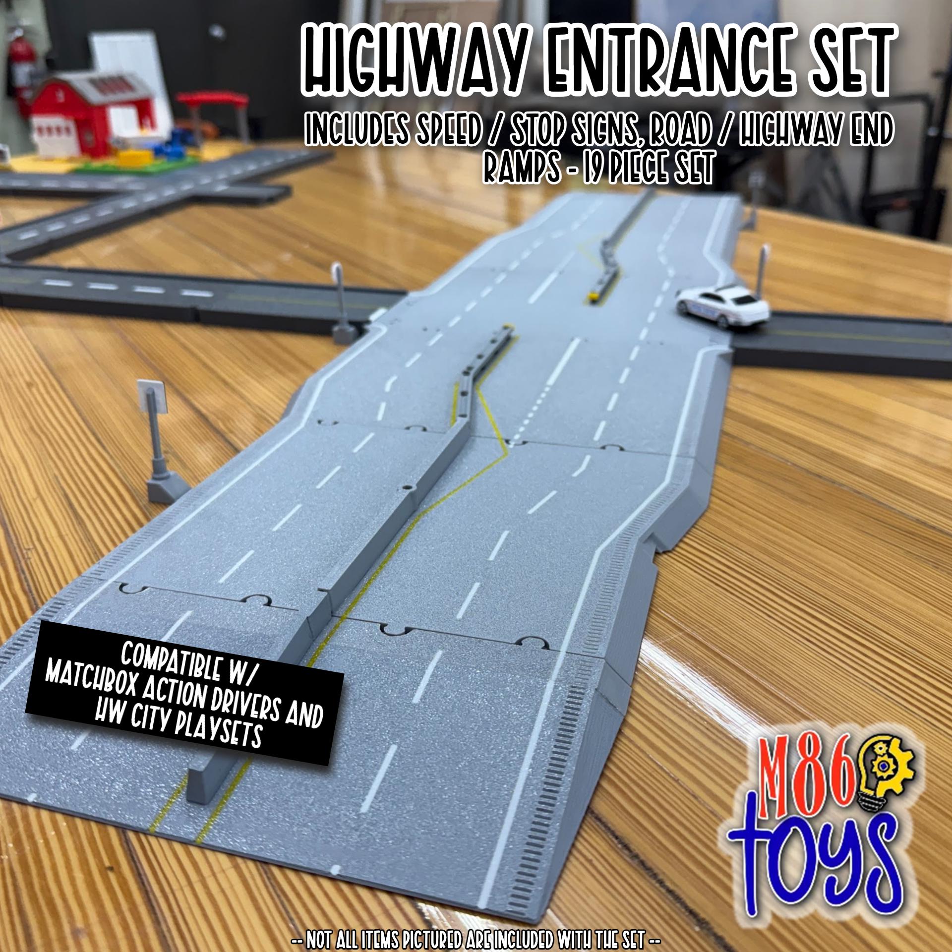 Highway Entrance Road Set - City Streets Expansion Compatible W ...