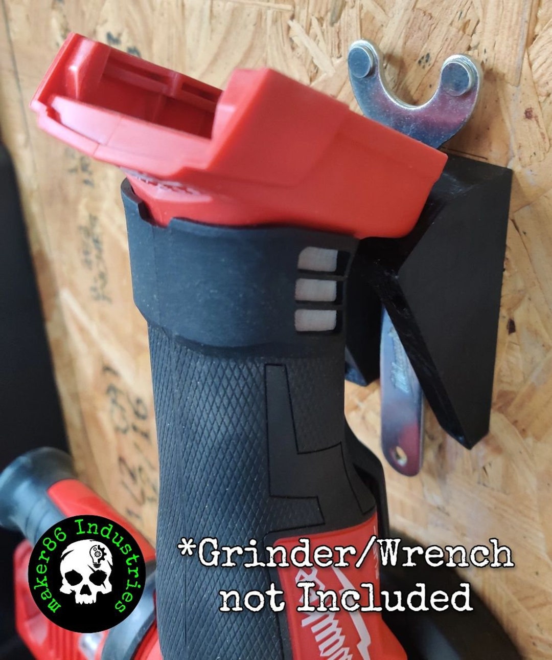 Angle Grinder Wall Mount Compatible W/ Milwaukee M18 Fuel 4-1/2-in to 5 ...