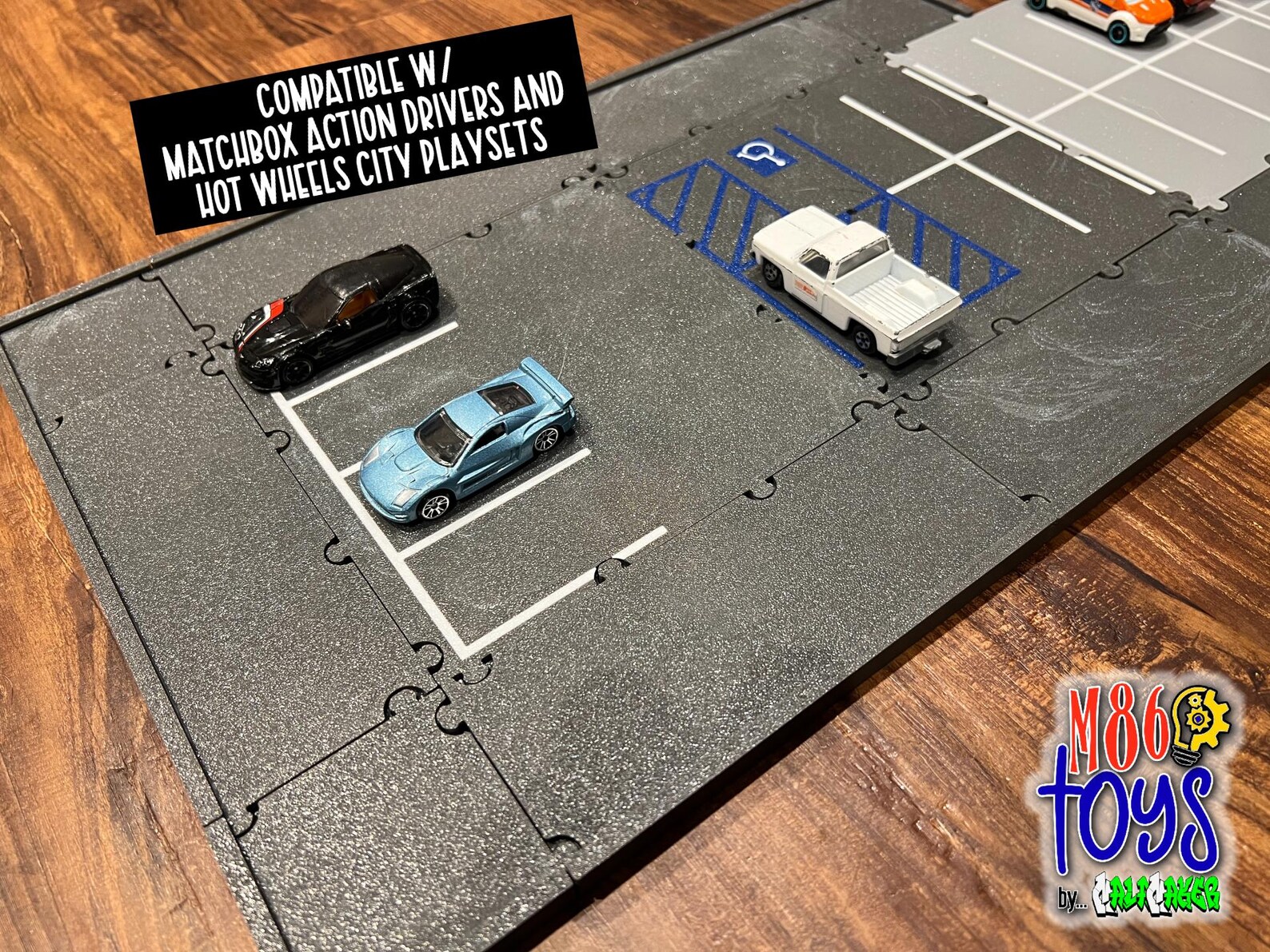 Interlocking Parking Lot Tile – for Diecast Cars, Action Driver & City ...