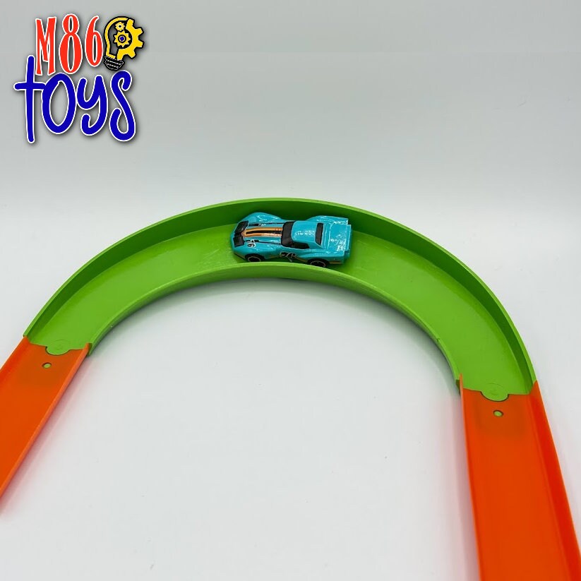 180 Degree Banked Turn With Building Block Base Hot Wheels and Lego ...