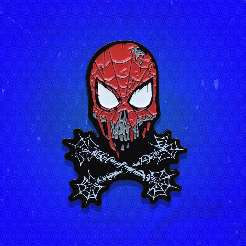 Web Slinger & Crossbones Enamel Pin - Etsy