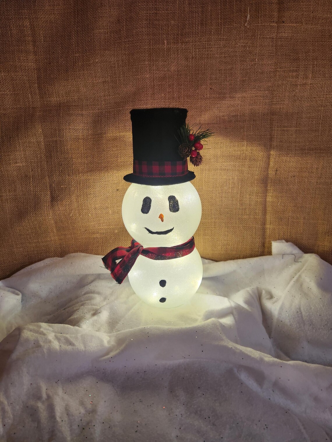 Lightup Christmas Snowman - Etsy