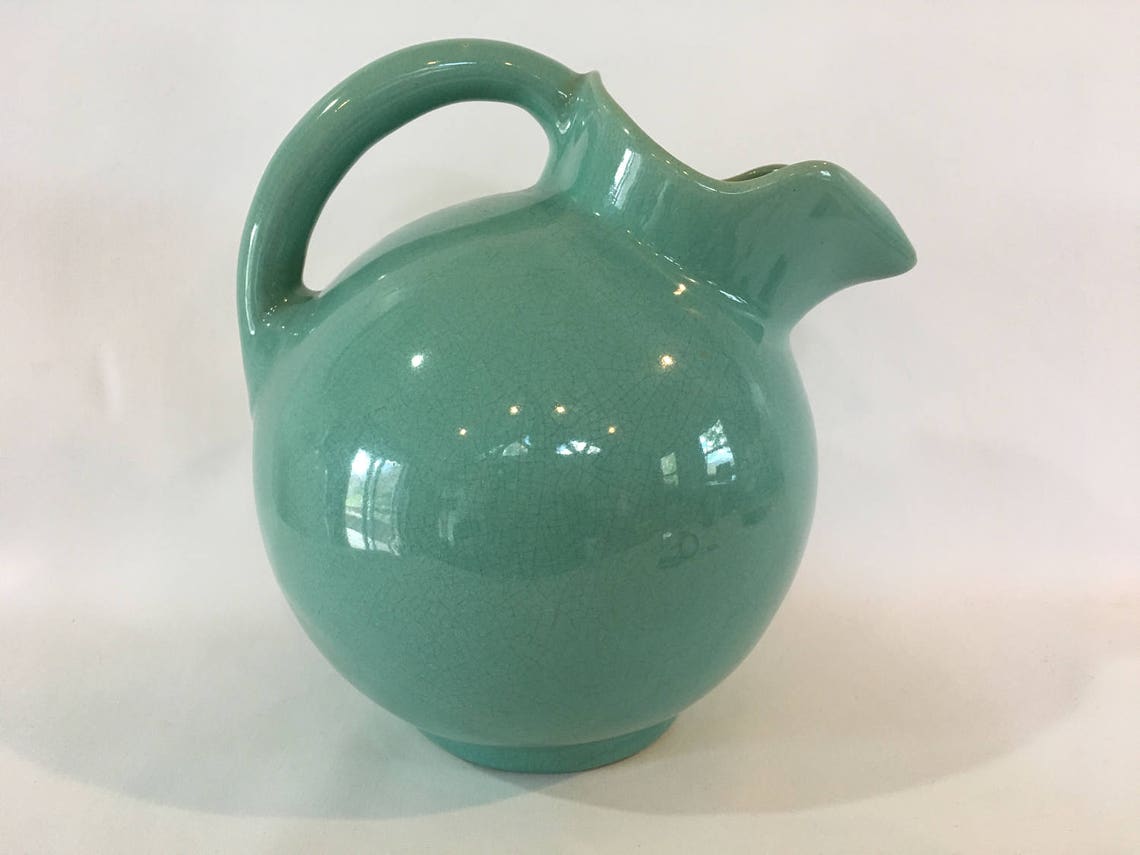 Wonderful grand Sized, Vintage Jade, Ball Water Pitcher, Late 1920s ...