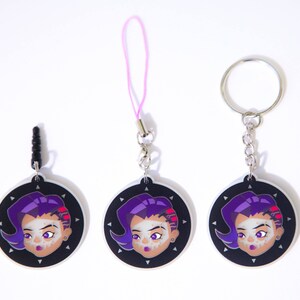Glow in the Dark Sombra Charm/keychain/dust Plug Inspired by Overwatch ...