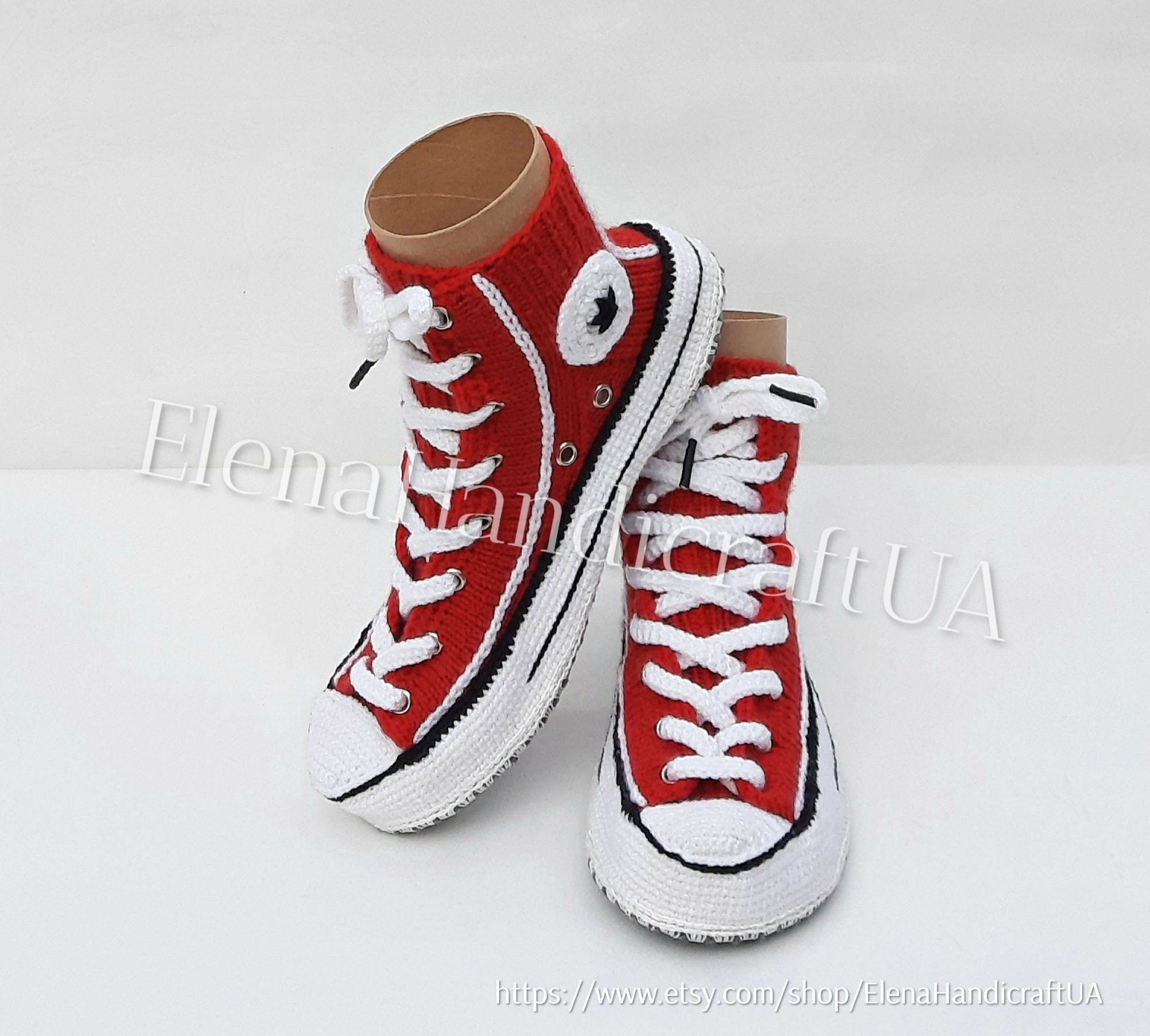 Red converse slippers store