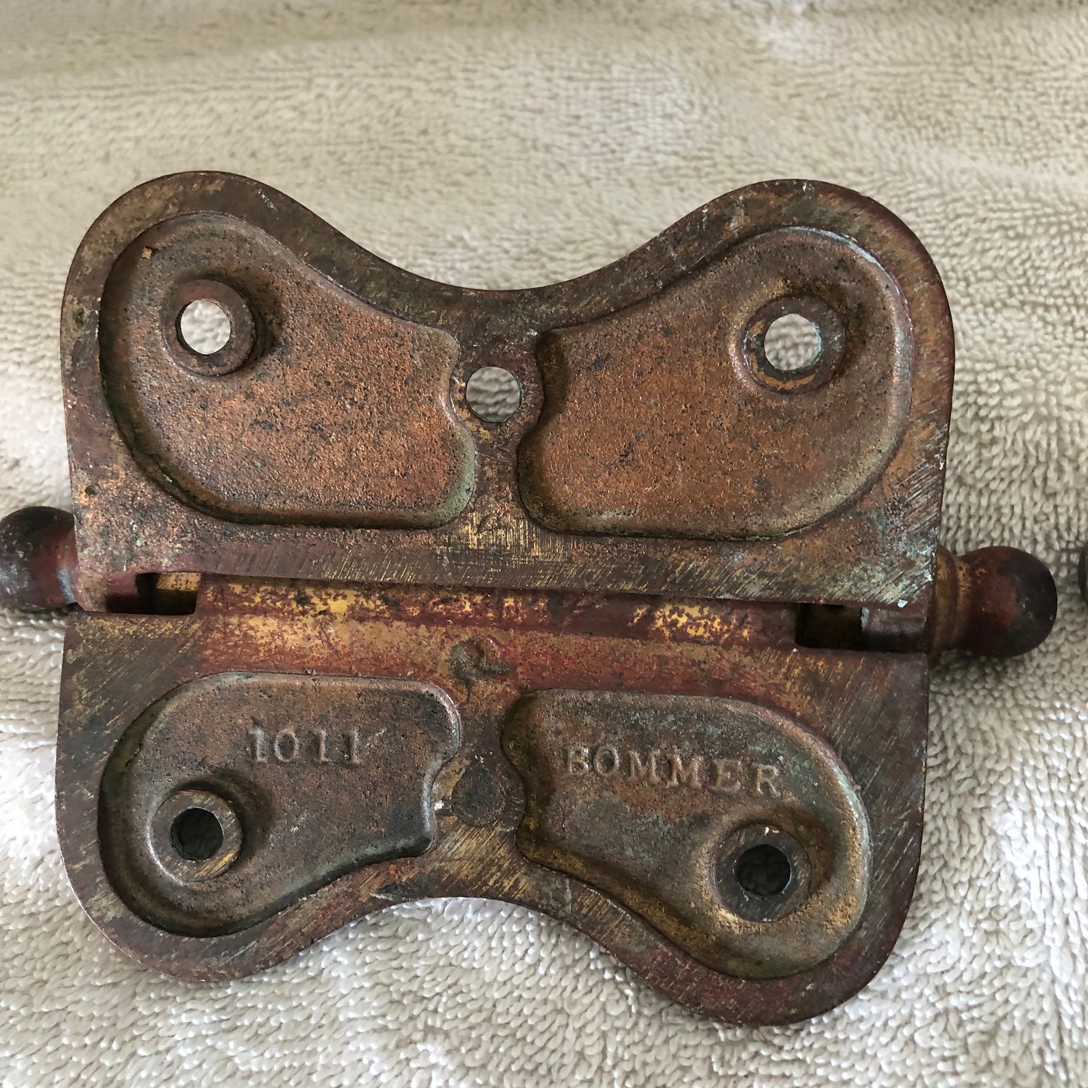 Antique Pair of 1011 Bommer Butterfly Shaped Heavy Duty Brass Spring ...