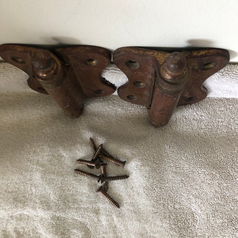 Antique Pair of 1011 Bommer Butterfly Shaped Heavy Duty Brass Spring ...