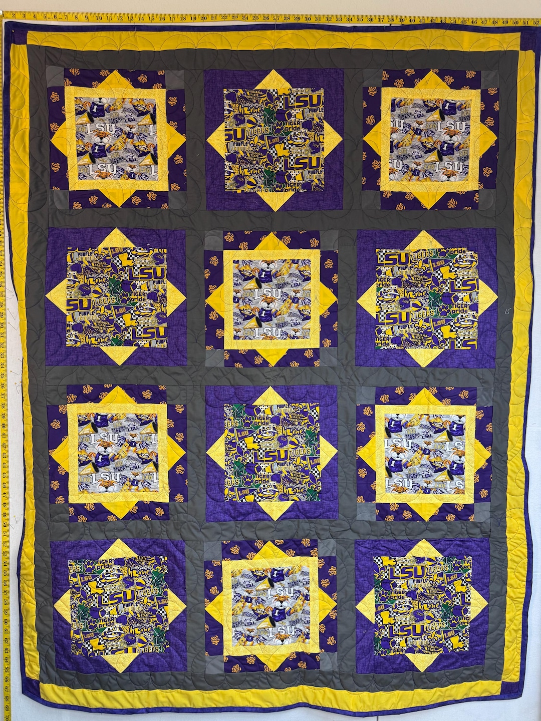 LSU Tiger Twin Size Quilt - Etsy