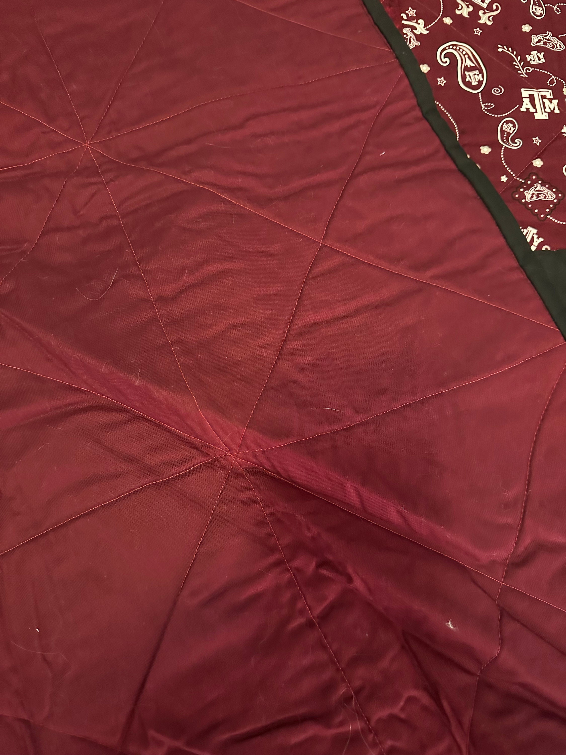 Texas A&M University Quilt Maroon and Black - Etsy