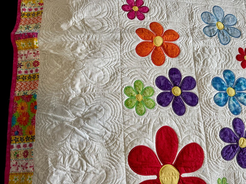 Beautiful Daisy Flower Queen Custom Quilt - Etsy